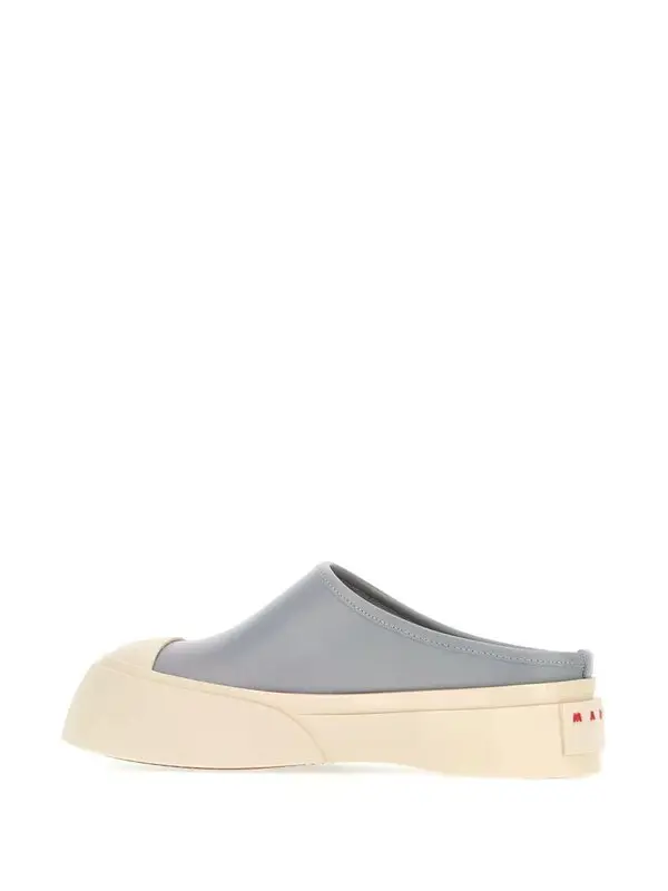 Marni Leather Flat Mules - Blue