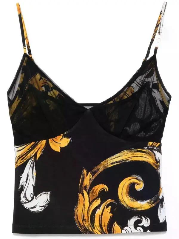Versace Barocco Mesh Top - Black