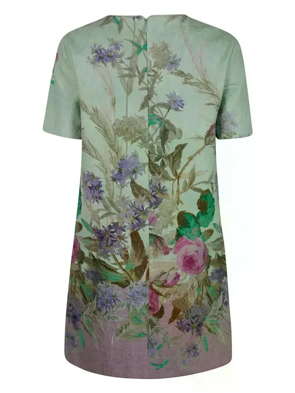La DoubleJ Floral-print Mini Dress - Green
