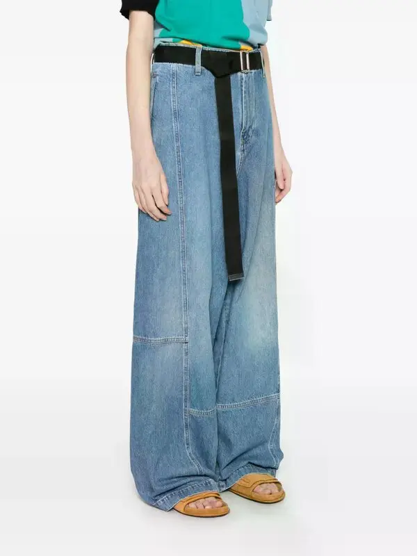 Plan C Wide-leg Cargo Jeans