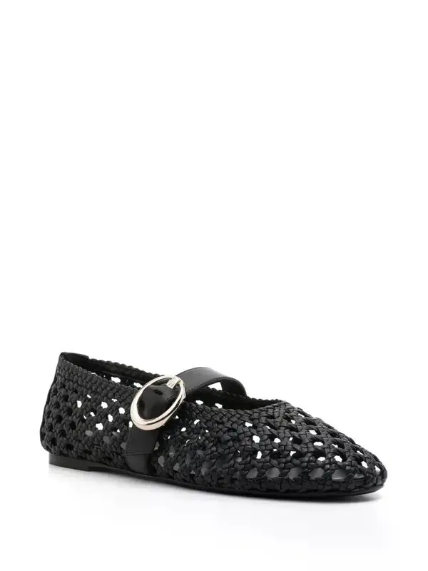 STUART WEITZMAN Woven Ballet Flats - Black
