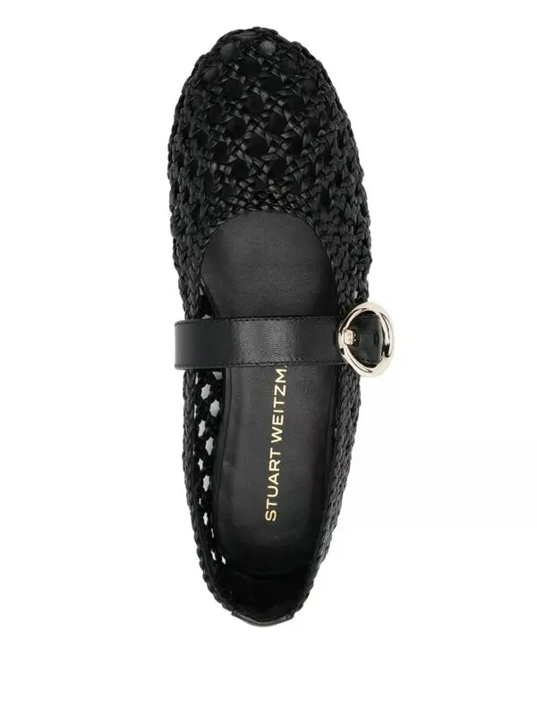 STUART WEITZMAN Woven Ballet Flats - Black