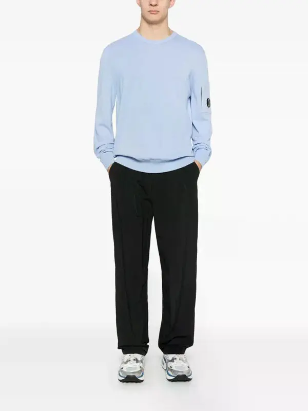 C.P. COMPANY Lens-detail Crewneck Sweater - Blue