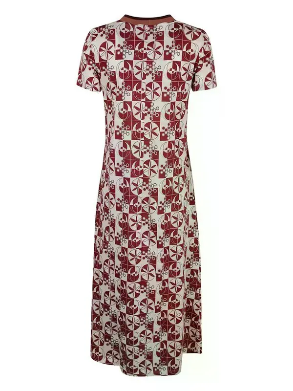 La DoubleJ Eclipse Printed Maxi Dress - Red