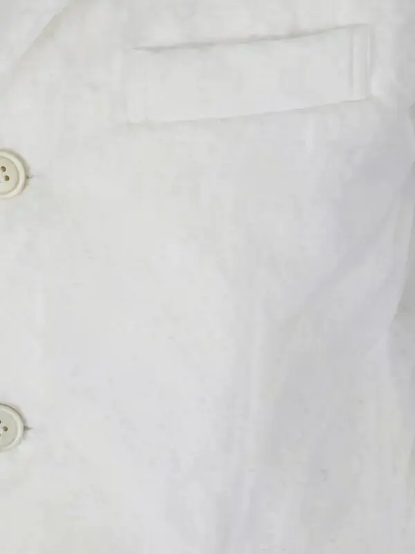 Comme Des Garçons Single-breasted Coat - White