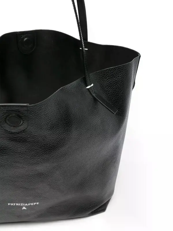 Patrizia Pepe Hammered-leather Tote Bag