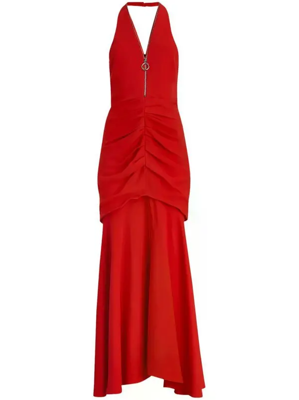 DEL CORE Drape-detail Maxi Dress