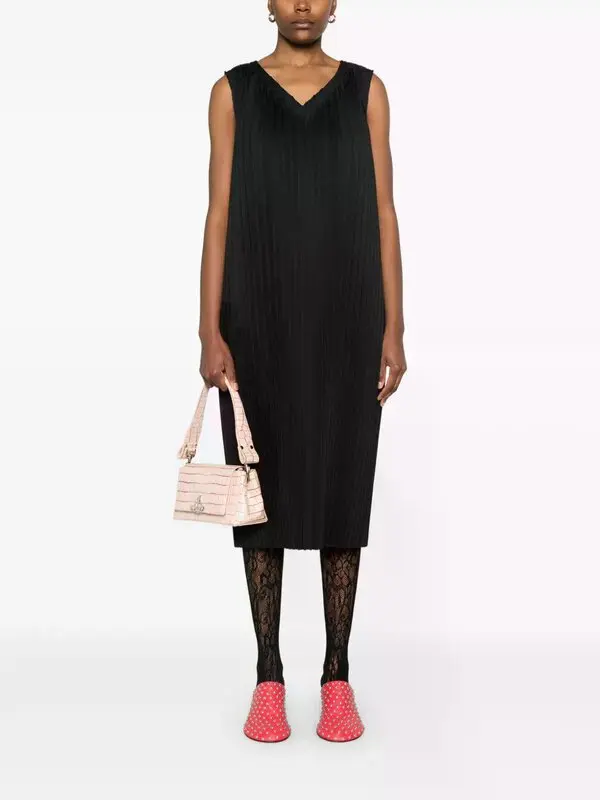 Comme Des Garçons Pleated Midi Dress