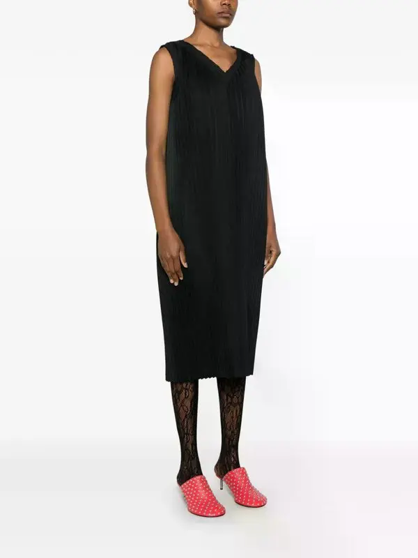 Comme Des Garçons Pleated Midi Dress