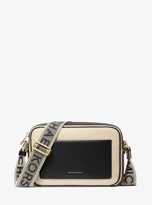 Michael Kors Mæve Large Canvas Crossbody Bag