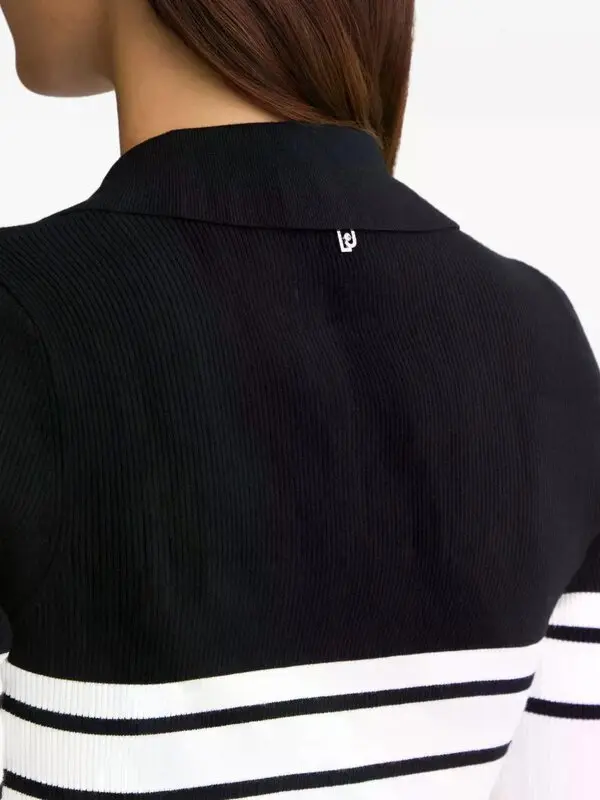 Liu Jo Striped Polo Shirt - White