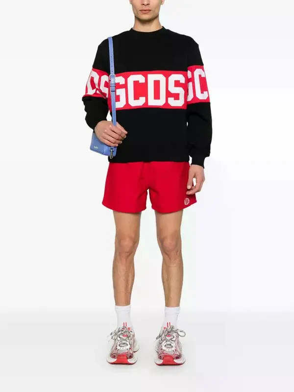 Gcds Logo-print Sweatshirt - Black