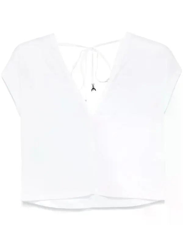 Patrizia Pepe Knot-detailed T-shirt - White