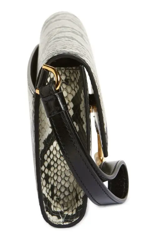 TOM FORD Tara Python Embossed Leather Wristlet