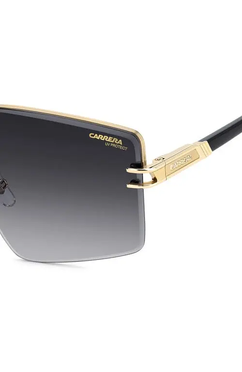 Carrera Eyewear 63mm Gradient Rimless Square Sunglasses - Gold Black/ Dark Grey Sf