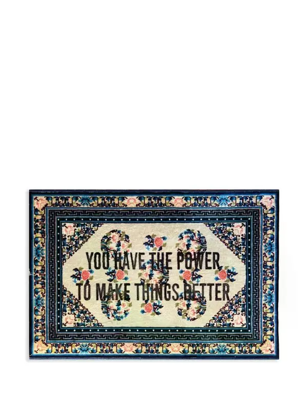 SELETTI You Have The Power Rug - Blue