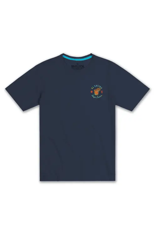BAJA LLAMA El Sativoprimo Graphic Tee - Navy