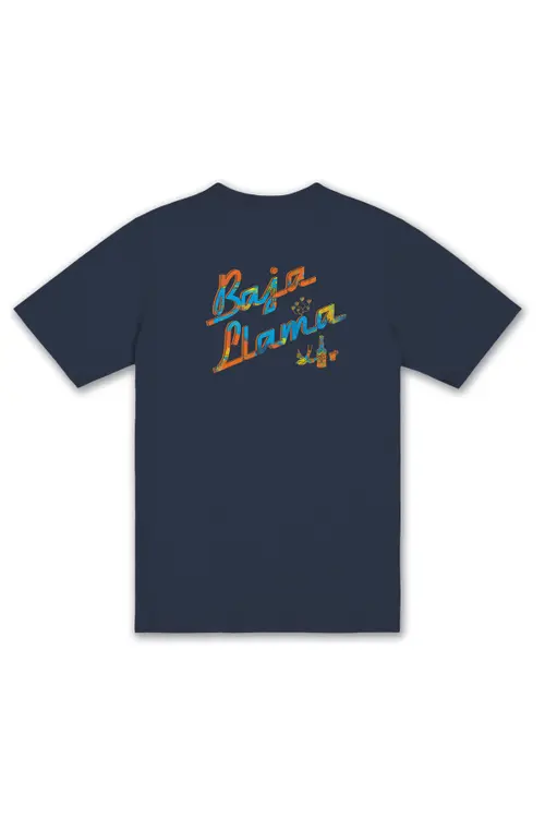 BAJA LLAMA El Sativoprimo Graphic Tee - Navy