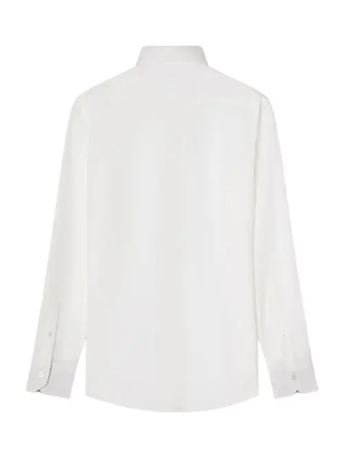 Robert Talbott Reynolds Novelty Cuff Poplin Contemporary Fit Shirt - White