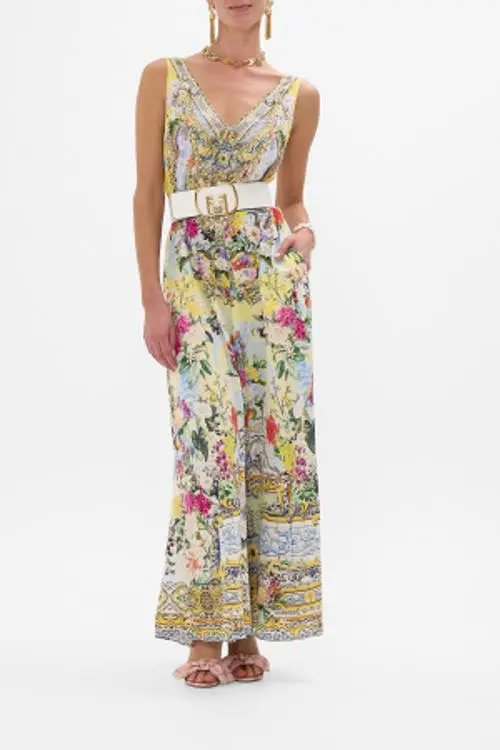 Camilla V-neck Flared Jumpsuit - Flor Fantastica