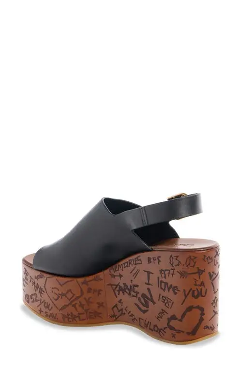 Chloé Maxime Platform Slingback Sandal - Black