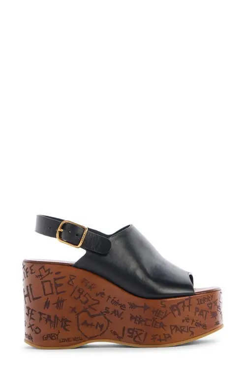 Chloé Maxime Platform Slingback Sandal - Black