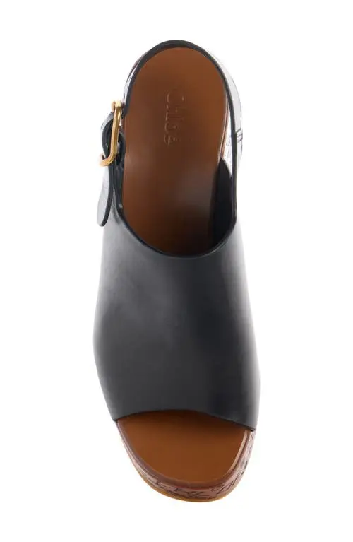 Chloé Maxime Platform Slingback Sandal - Black
