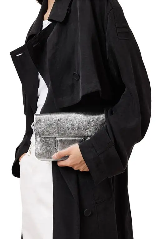 ALLSAINTS Jupiter Metallic Leather Crossbody Bag
