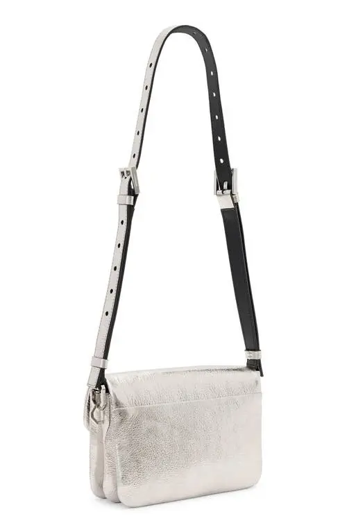 ALLSAINTS Jupiter Metallic Leather Crossbody Bag