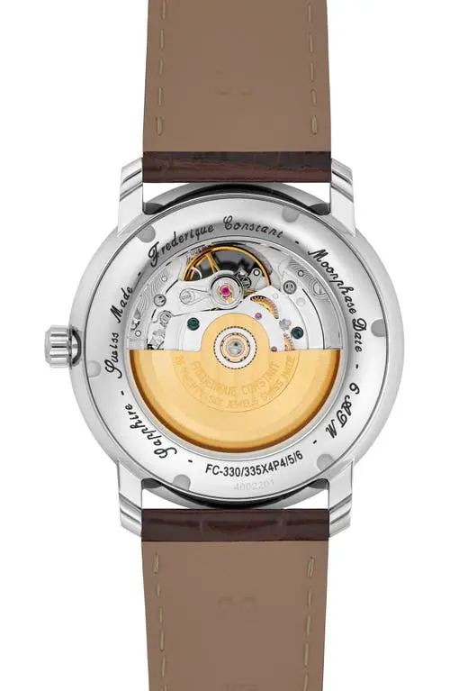 FREDERIQUE CONSTANT Heart Beat Moon Phase Automatic Strap Watch