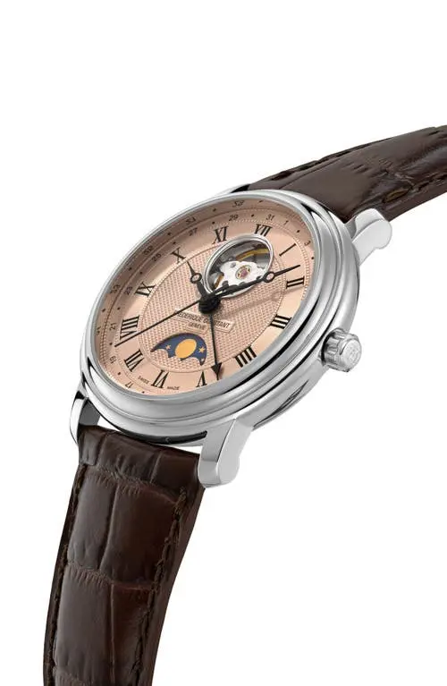 FREDERIQUE CONSTANT Heart Beat Moon Phase Automatic Strap Watch