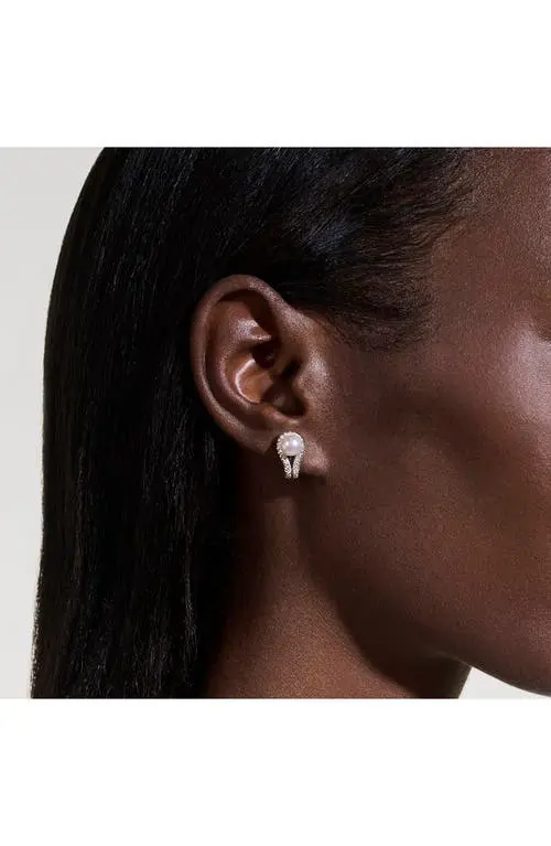 John Hardy Pearl And Diamond Earrings - Silver