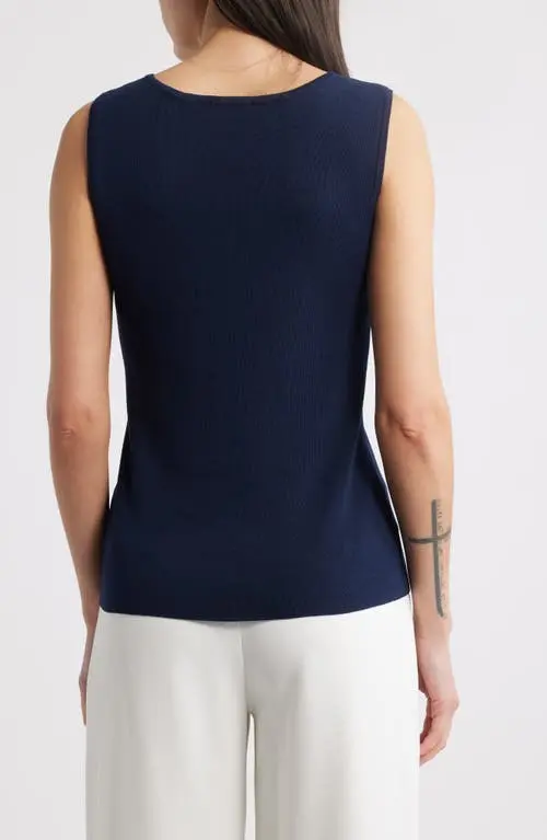 TAHARI ASL V-neck Sweater Tank