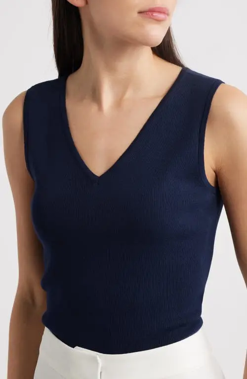 TAHARI ASL V-neck Sweater Tank