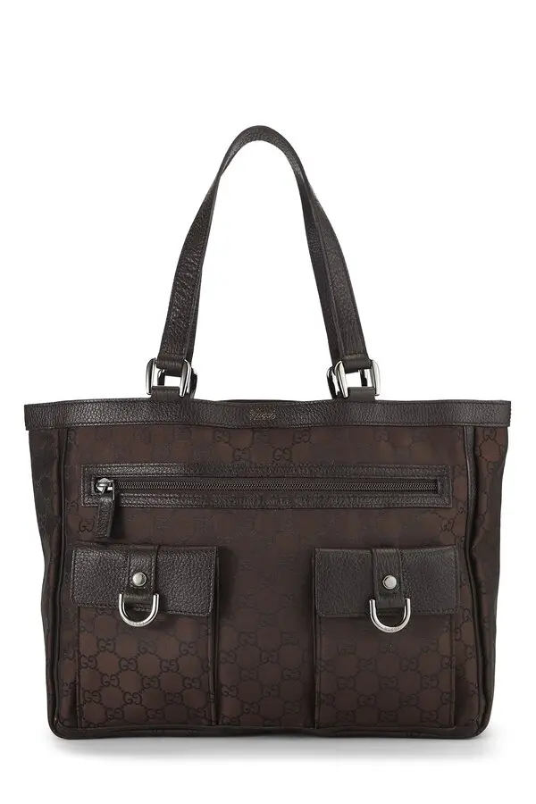 Gucci Gg Nylon Abbey Pocket Tote