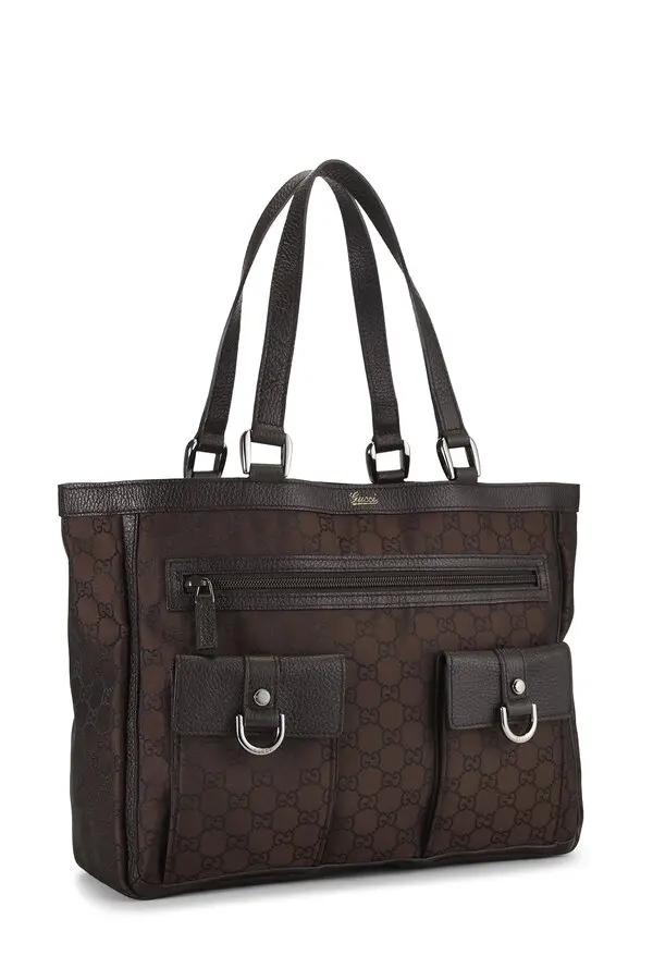 Gucci Gg Nylon Abbey Pocket Tote
