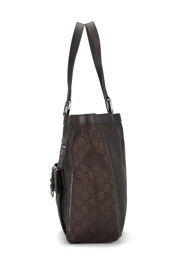 Gucci Gg Nylon Abbey Pocket Tote