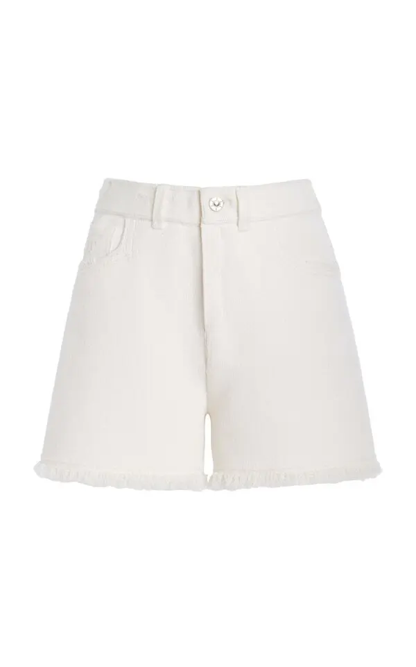 BARRIE Cashmere Denim-like Shorts - White