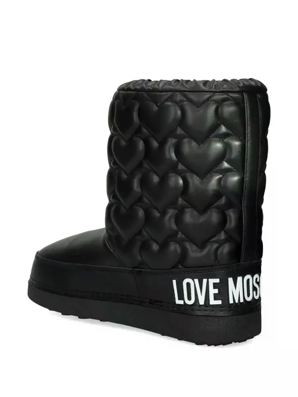 Moschino Logo-print Quilted Boots - Black