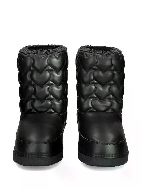Moschino Logo-print Quilted Boots - Black