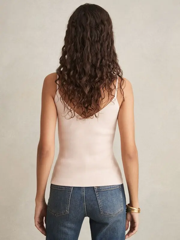 REISS Lucy Lyocell-blend Knitted Vest