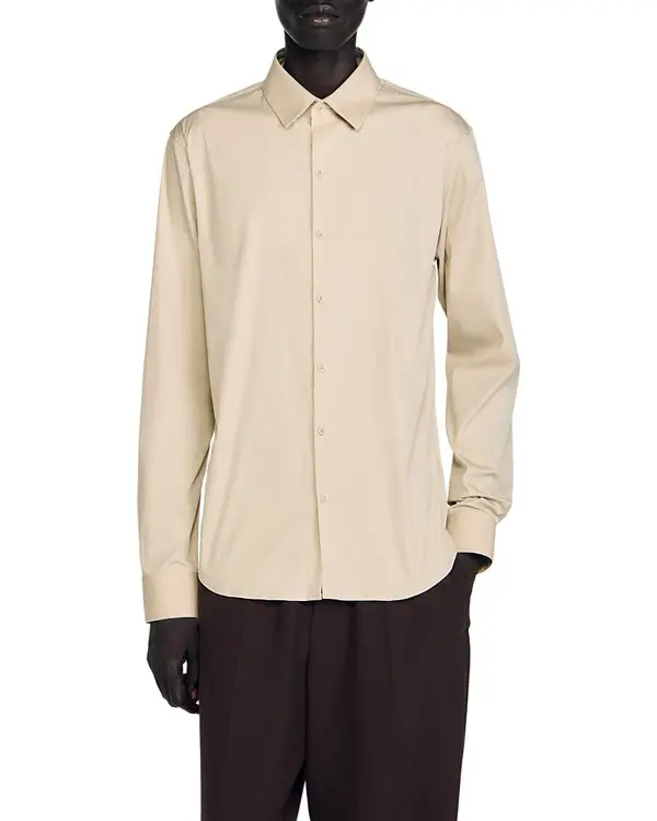 Sandro Plain Shirt - Beige