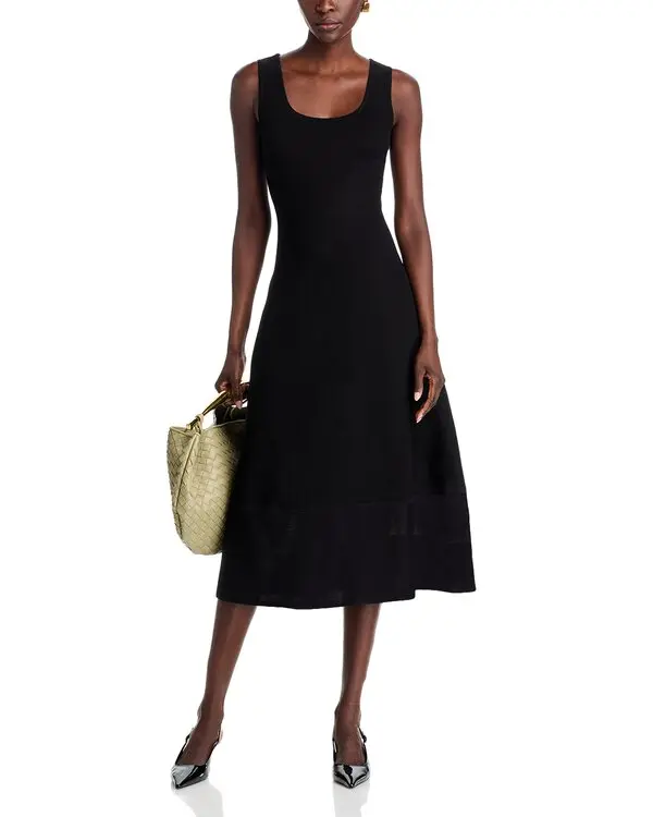 Misook Fit & Flare Midi Dress