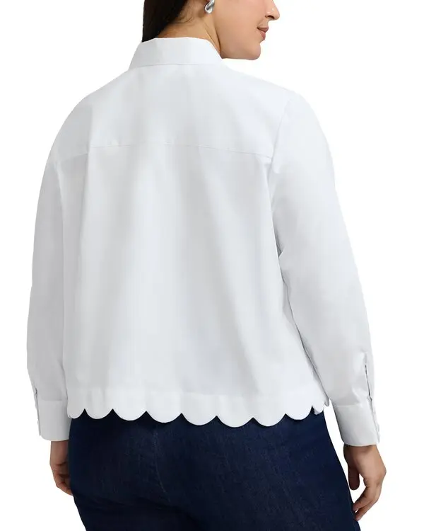 Foxcroft Scarlett Long Sleeved Matte Sateen Shirt - White