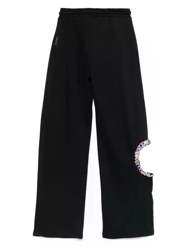 LOULOU Rhinestone-embellished Track Pants