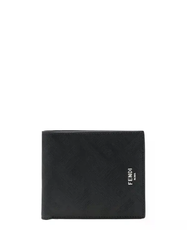 Fendi Shadow Logo-detail Leather Wallet - Black