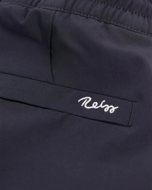 REISS Cliff Plain 4.9" Swim Shorts - Navy