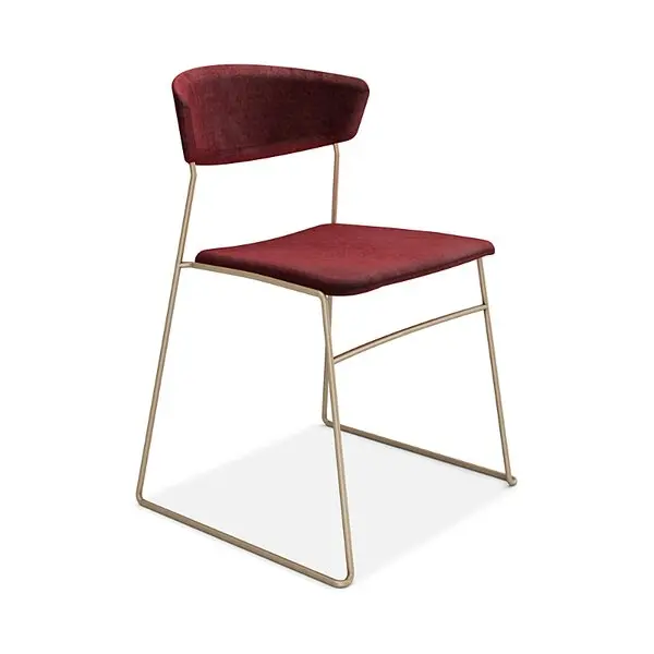 HUPPE Wolfgang Metal Chair - Burgundy