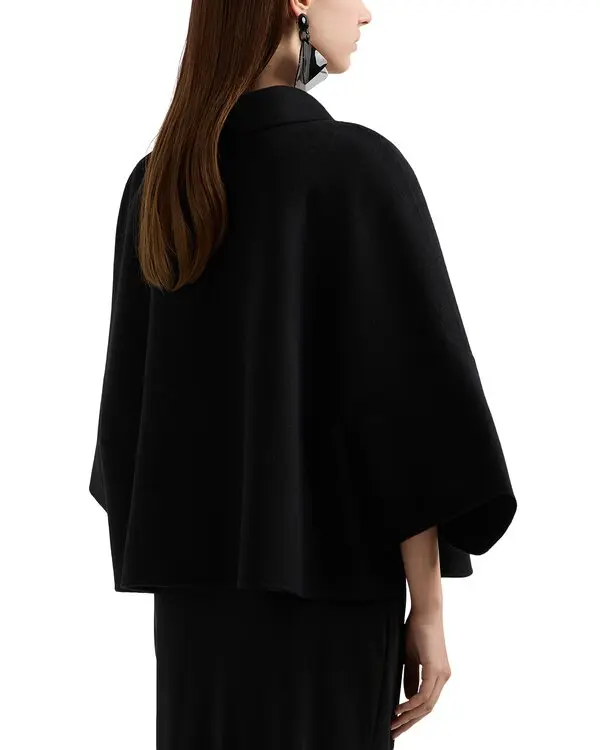 Emporio Armani Wool Cashmere Cape Sleeve Coat
