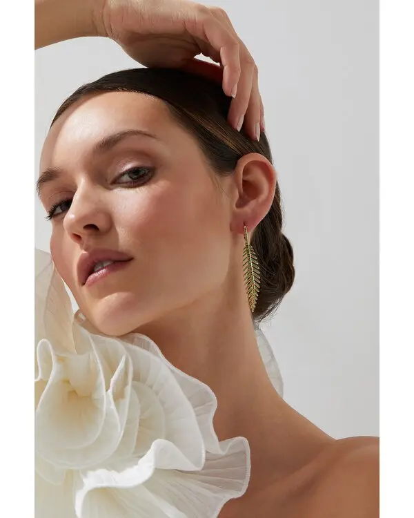 Nadri Palm Springs Leaf Drop Earrings